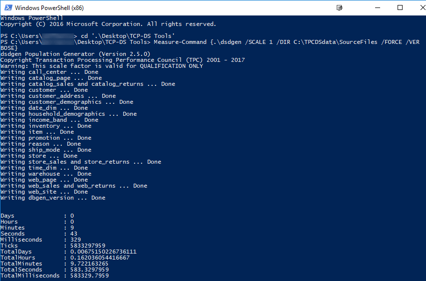 TPC-DS big data benchmark data generation and load overview | bicortex